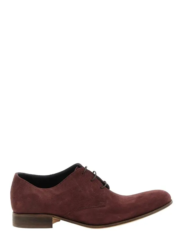 JULIAN Suede Lace-up Shoes - Bordeaux