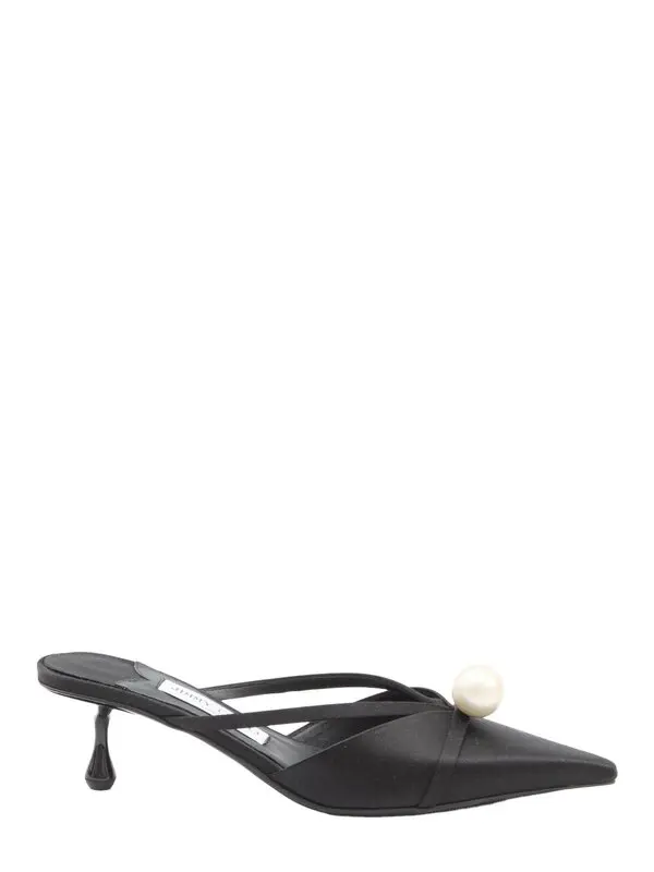 JIMMY CHOO Sana Leather Mules - Black
