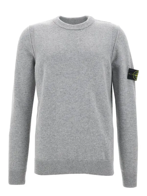Stone Island Wool Crewneck Sweater - Grey