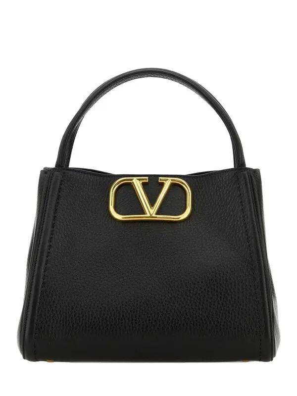 Valentino Garavani Alltime Medium Leather Handbag - Black