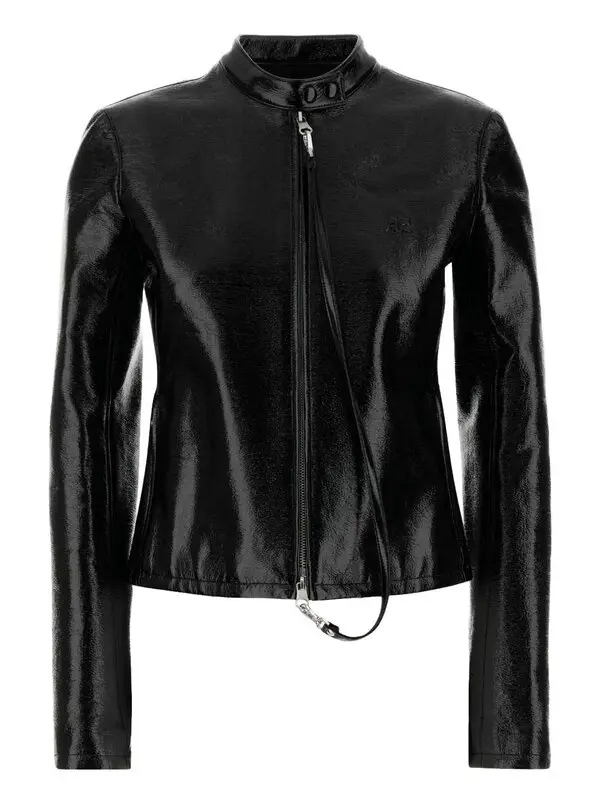 COURREGES Vinyl Biker Jacket - Black