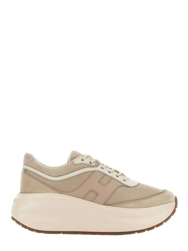 HOGAN PRE H696 Leather Sneakers - Beige