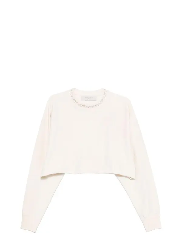 Golden Goose Cropped Cotton Sweatshirt - White