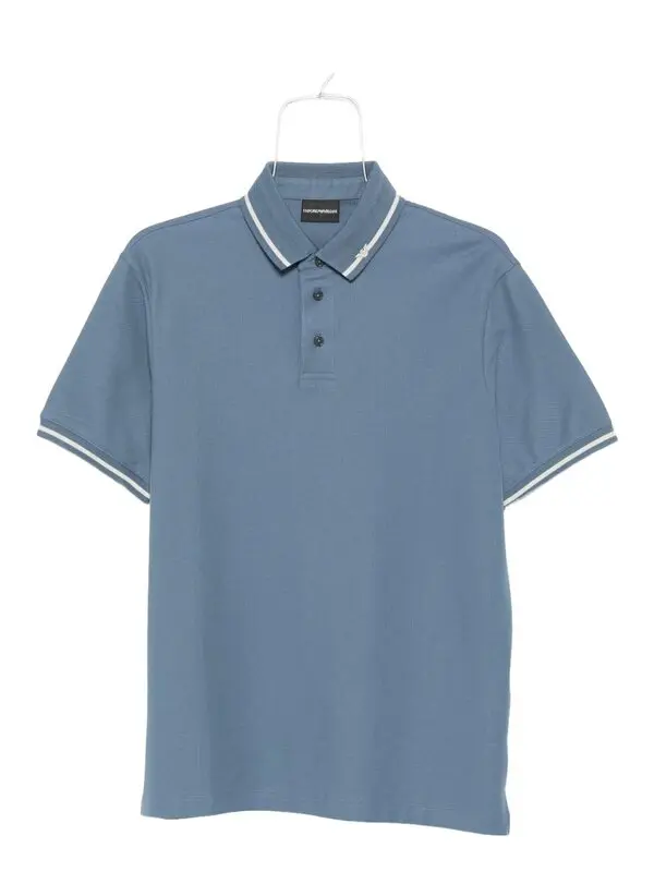 Emporio Armani Cotton Polo Shirt - Blue