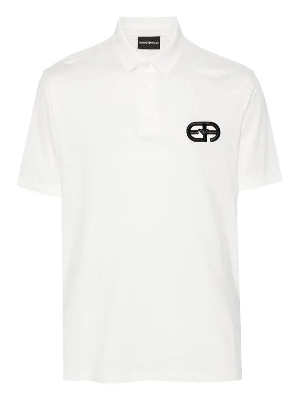 Emporio Armani Cotton Blend Polo Shirt - White