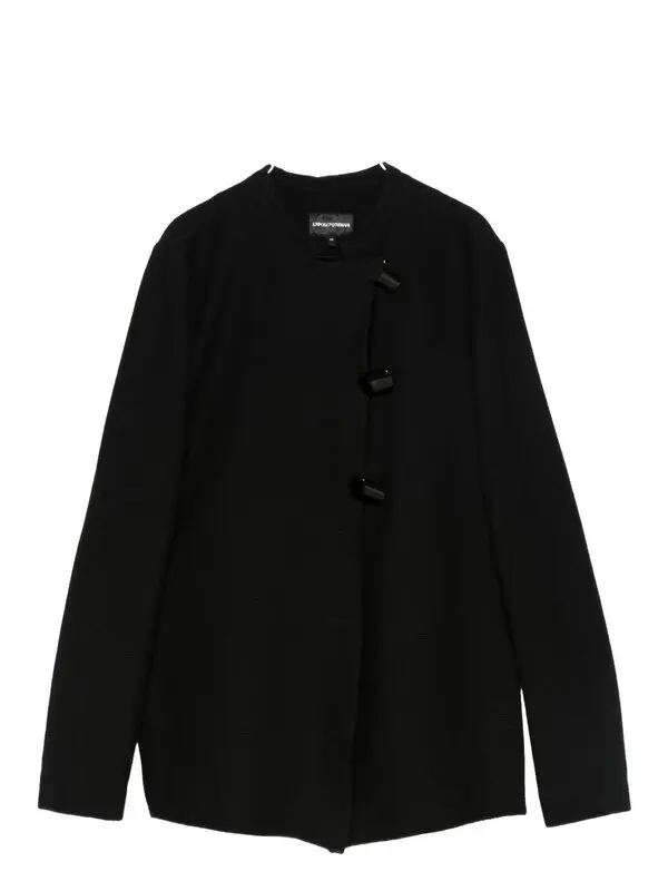 Emporio Armani Cotton Single-breasted Jacket - Black