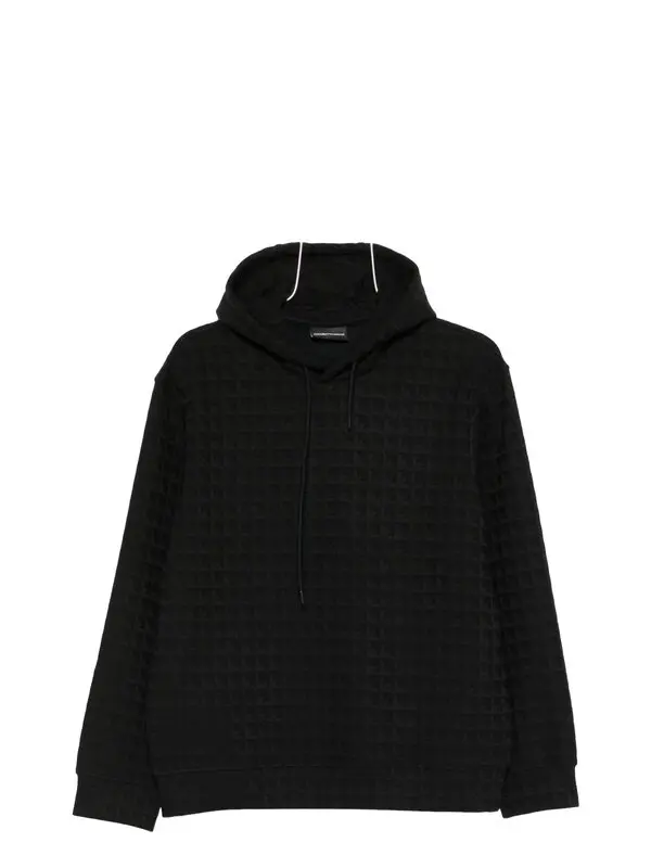 Emporio Armani Cotton Blend Hoodie - Black