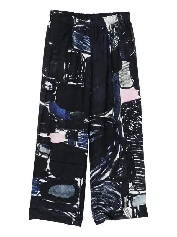 DANIELA GREGIS Silk Pajama Trousers - Clear Blue