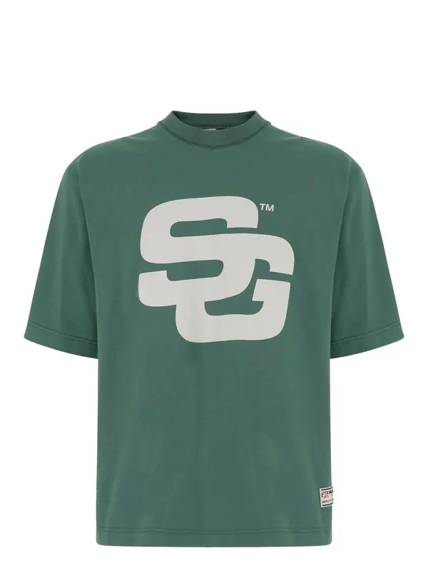 SUMMER GAMES Cotton T-shirt With Logo - Green