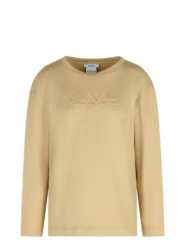 Max Mara Berma Silk And Cotton Sweatshirt - Beige