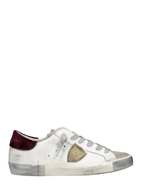Philippe Model Sneakers - Velour_blanc Bordeaux