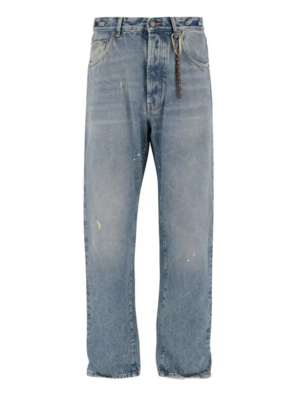 DARKPARK Cotton Straight Leg Jeans - Denim