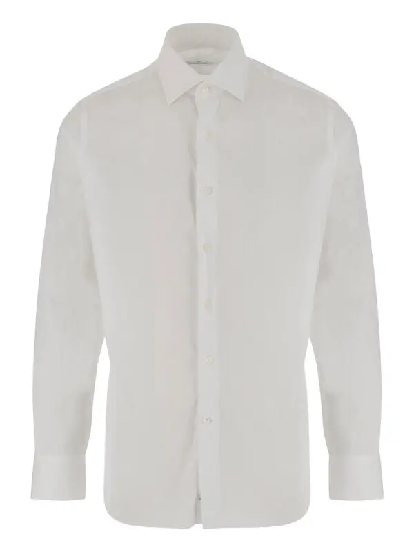 ALESSANDRO GHERARDI Stretch Cotton Blend Shirt - White
