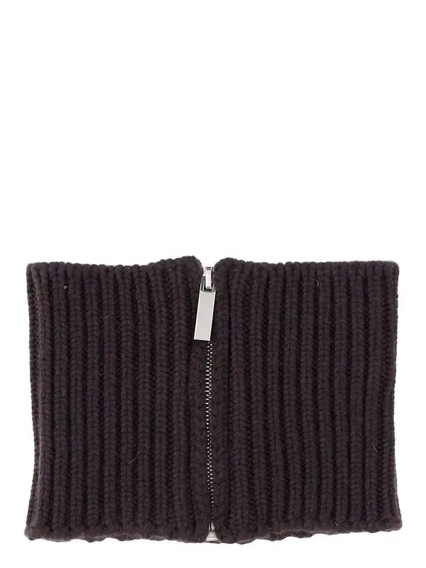 SA SU PHI Cashmere Knit Cash Collar - Brown