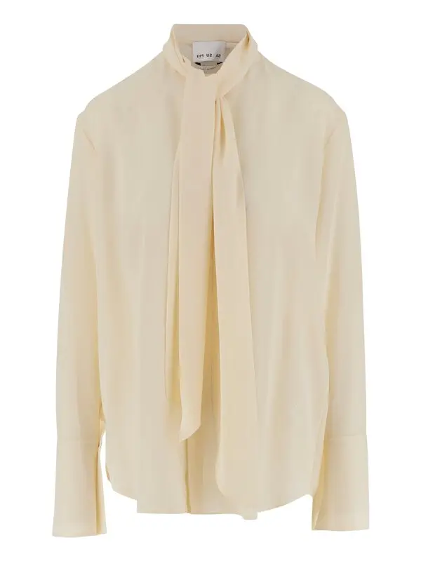 SA SU PHI Silk Shirt With Bow - Ivory