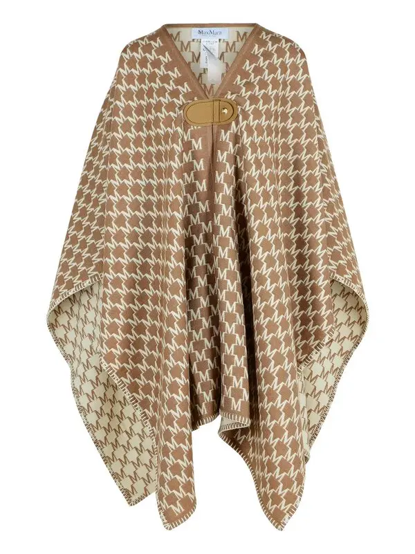 Max Mara Editti Hood In Virgin Wool And Cotton - Brown