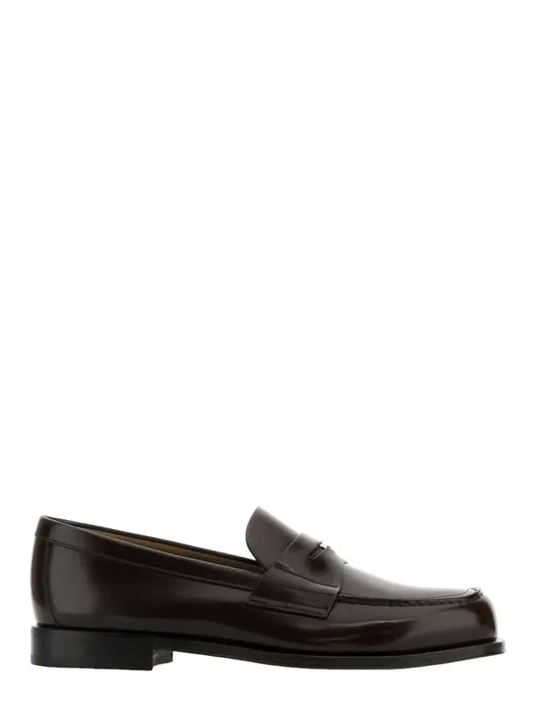 Prada Leather Loafers - Brown