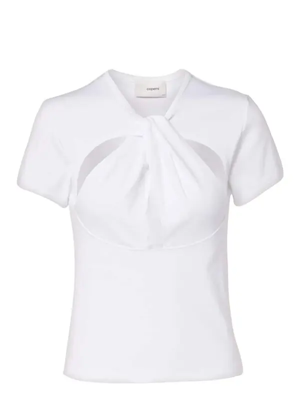 Coperni Cutout Cotton T-shirt - White
