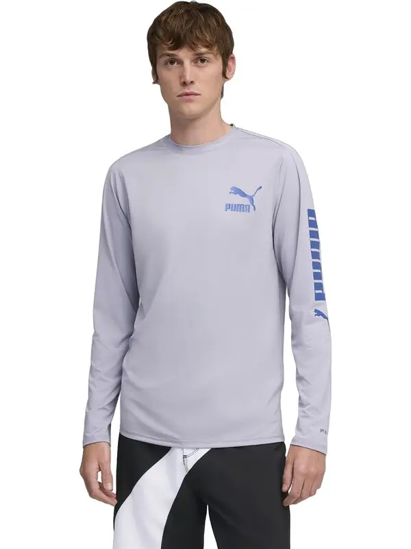 PUMA Swim Long Sleeve Rashguard - Gray