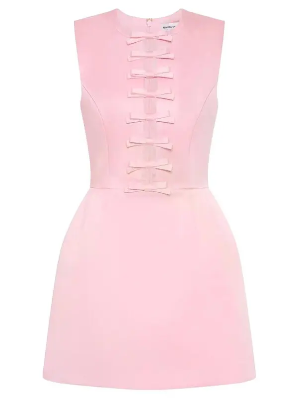 Rebecca Vallance Aymee Bow-detail Mini Dress - Pink