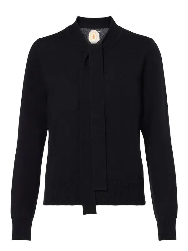 Jardin Des Orangers Tie-neck Wool And Cashmere Sweater - Black