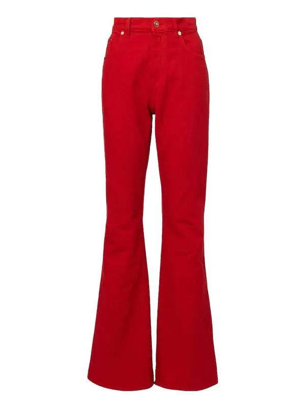 Gabriela Hearst Willa High-rise Bootcut Jeans - Red