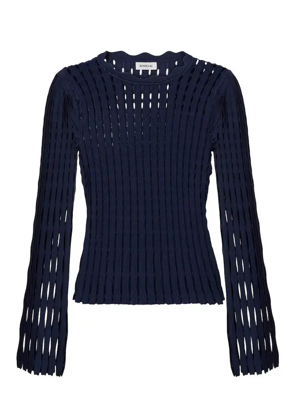 Simkhai Open-knit Top - Blue