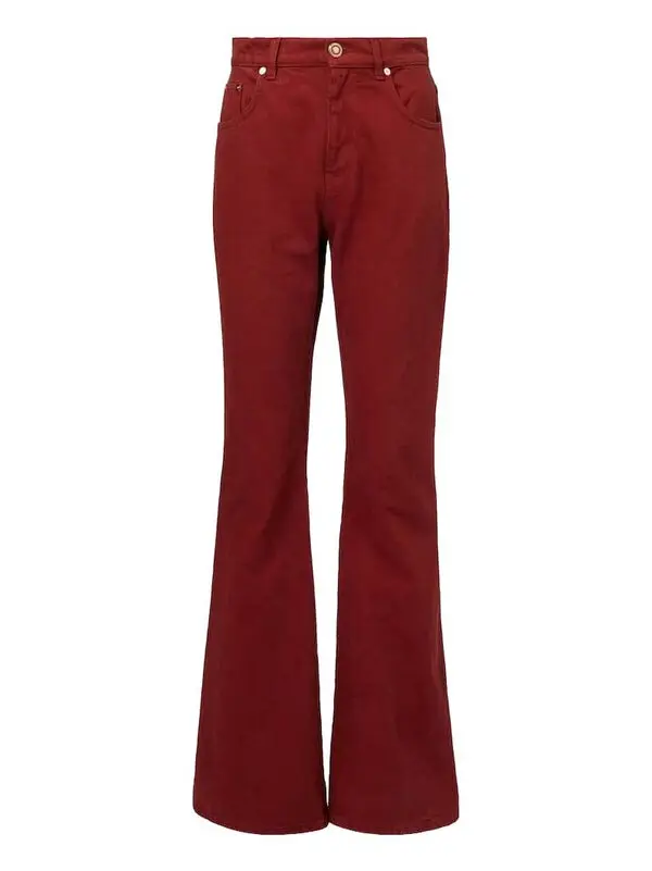 Gabriela Hearst Willa High-rise Bootcut Jeans - Red