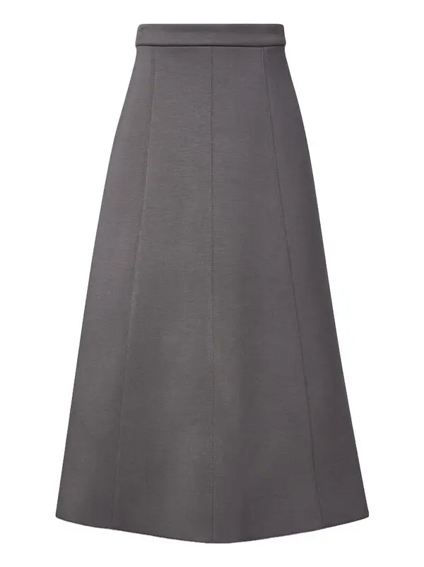 Max Mara Brunate Paneled Midi Skirt - Grey