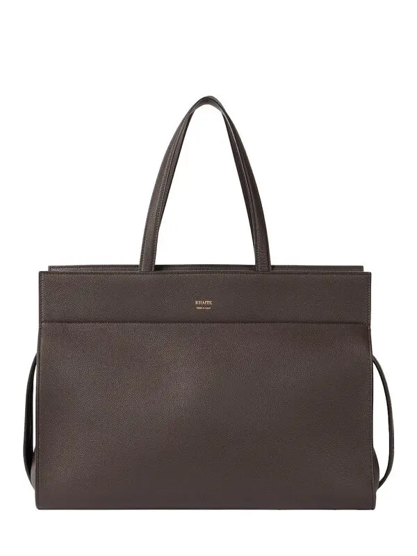 Khaite Crosby Leather Tote Bag - Brown