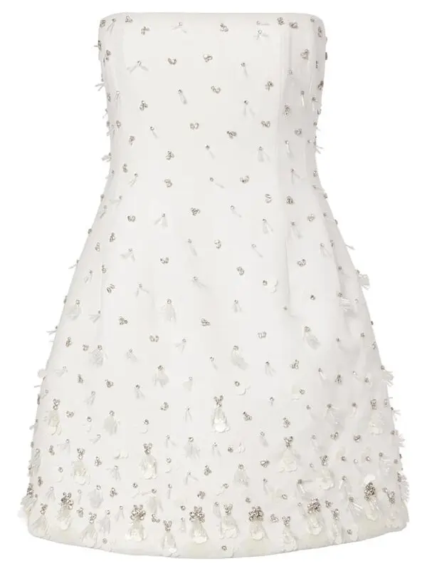 Simkhai Bridal Yasmin Embellished Mini Dress - White