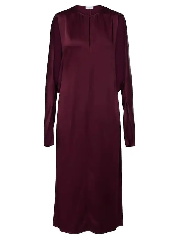 Stella McCartney Cutout Satin Gown - Burgundy