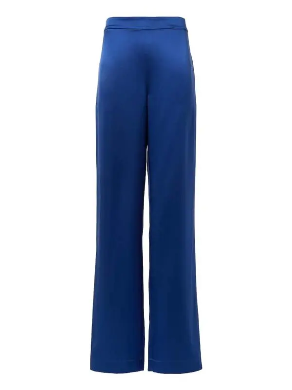 JOSEPH Silk Straight Pants - Blue