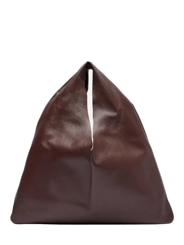 THE ROW Bindle Small Leather Top-handle Bag - Brown