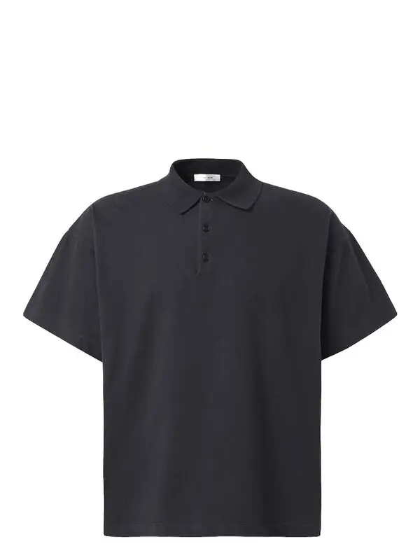 THE ROW Bry Cotton Polo Shirt - Black