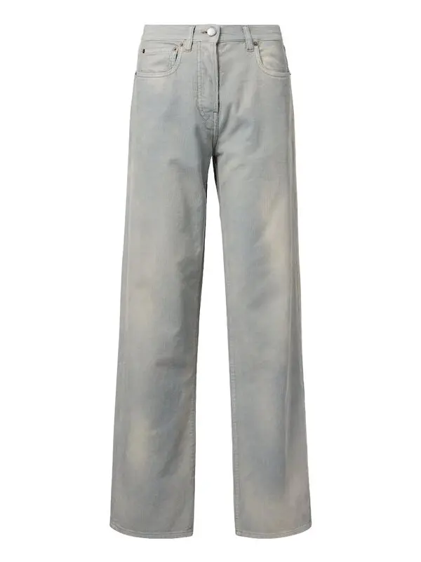 Prada Light Corduroy Cotton Pants - Blue