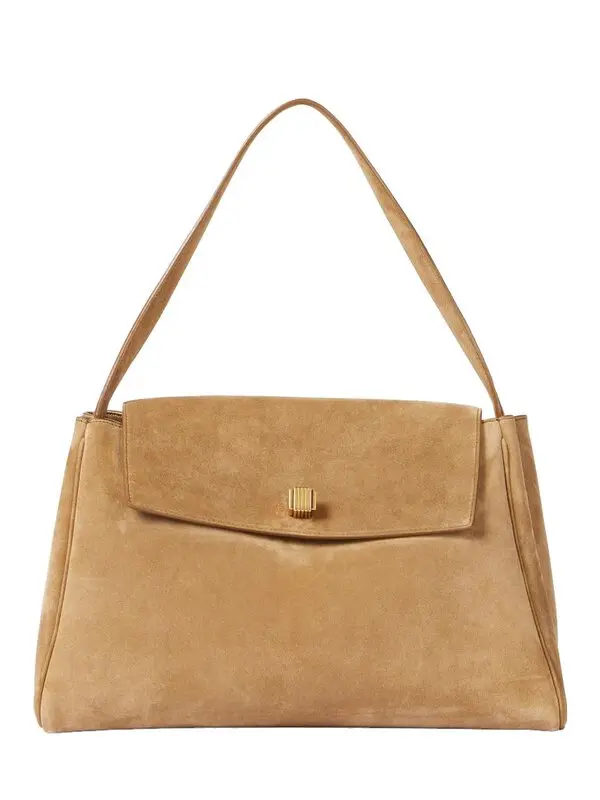 Khaite Audrey Suede Tote Bag - Beige