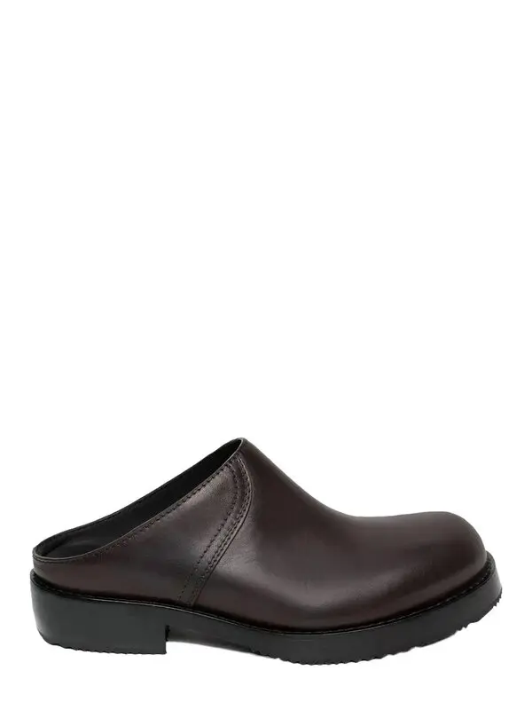 Dries Van Noten Leather Slip-on Clogs - Brown