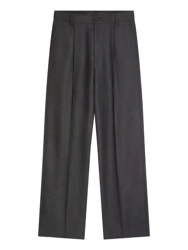 Dries Van Noten Wool Straight-leg Trousers - Grey