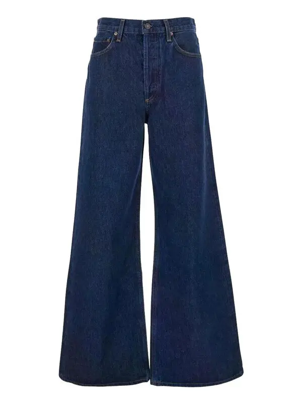 AGOLDE Wide-leg Cotton-blend Jeans - Blue