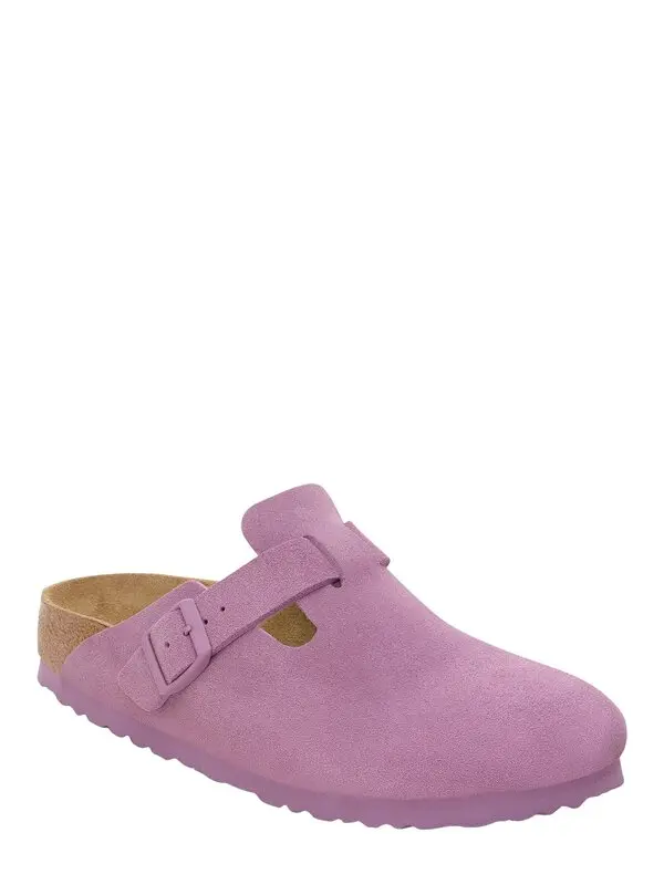 BIRKENSTOCK Boston Suede Clog - Mauve