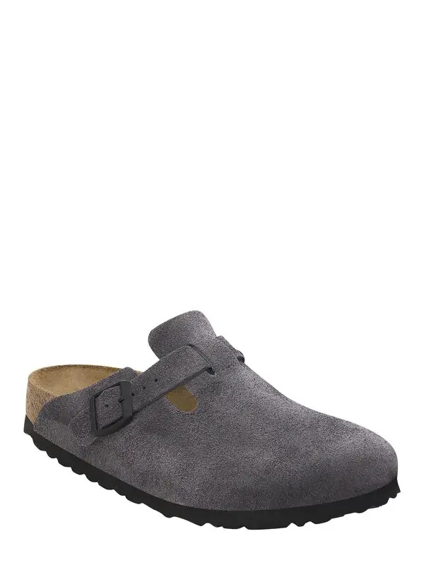 BIRKENSTOCK Boston Suede Clog - Velvet Grey