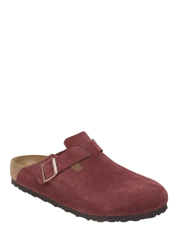 BIRKENSTOCK Boston Suede Clog - Zinfandel