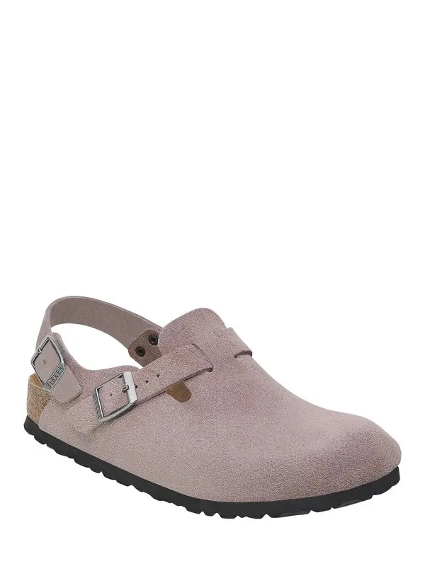BIRKENSTOCK Tokio Suede Leather Clog - Faded Purple