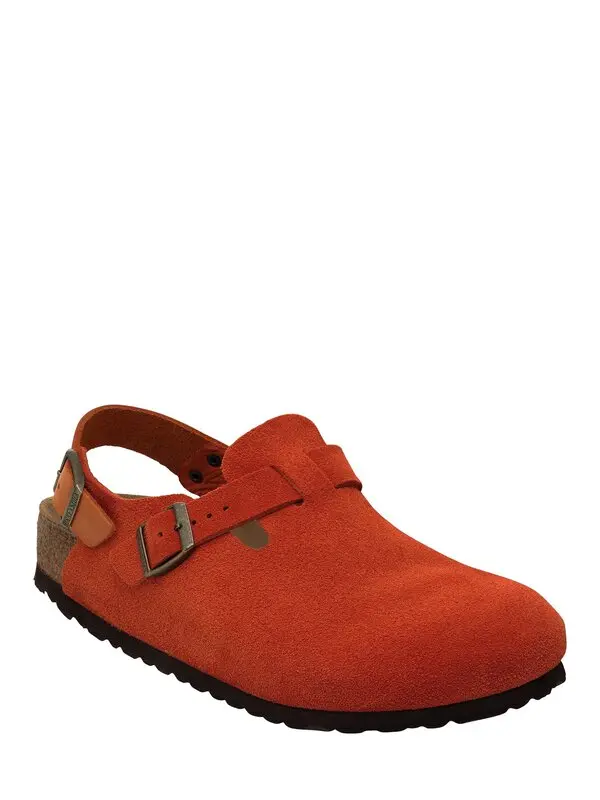 BIRKENSTOCK Tokio Suede Leather Clog - Rust Brown