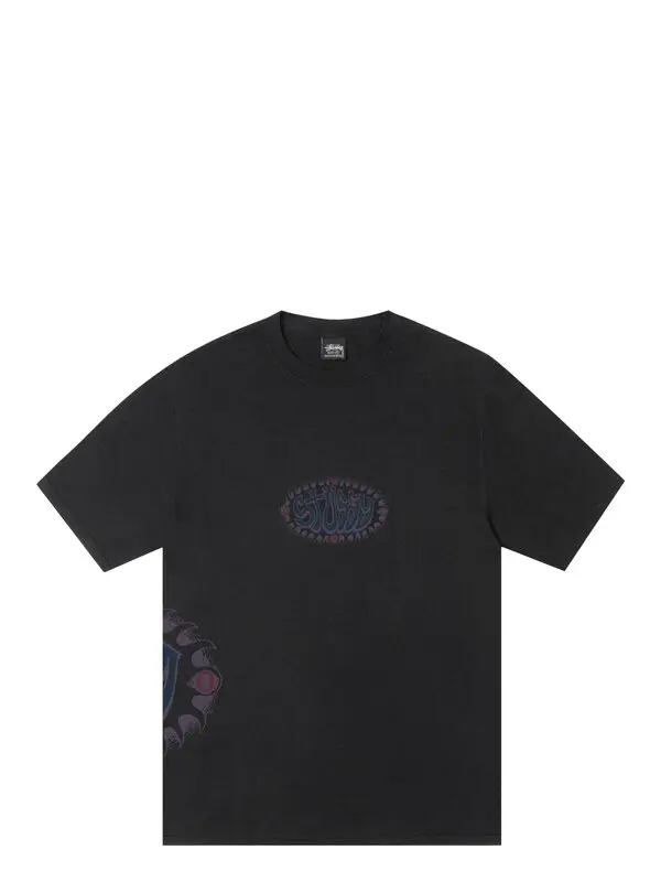 StÜssy Wave Oval Tee - Black