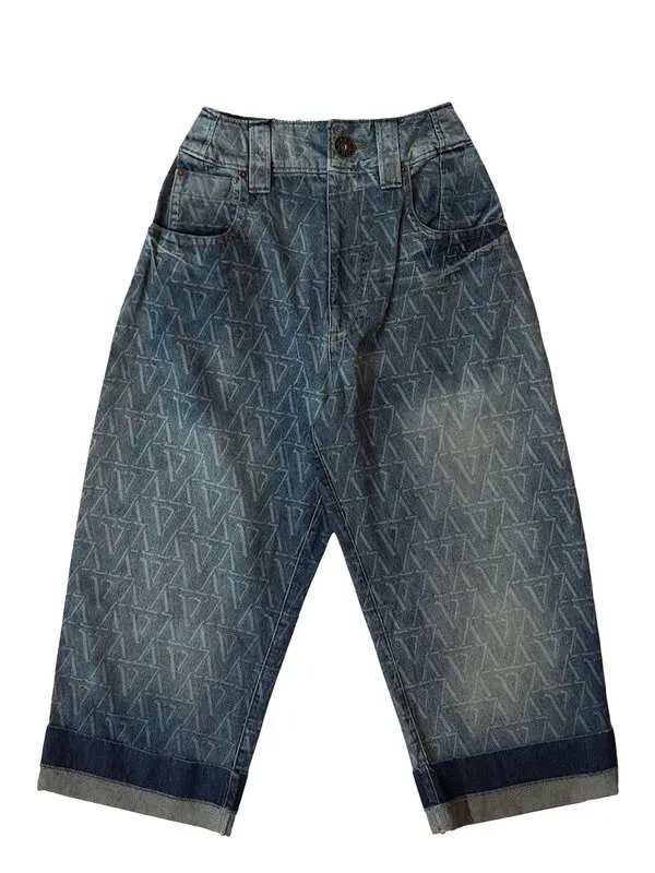 Vaquera Printed Denim Jeans - Blue