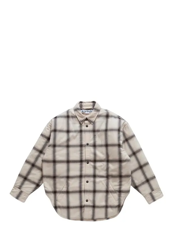 Acne Studios Flannel Button-up Shirt - Tan