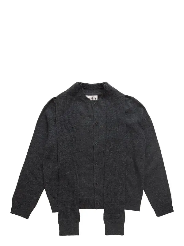 MAISON MARGIELA Integrated Scarf Cardigan - Grey