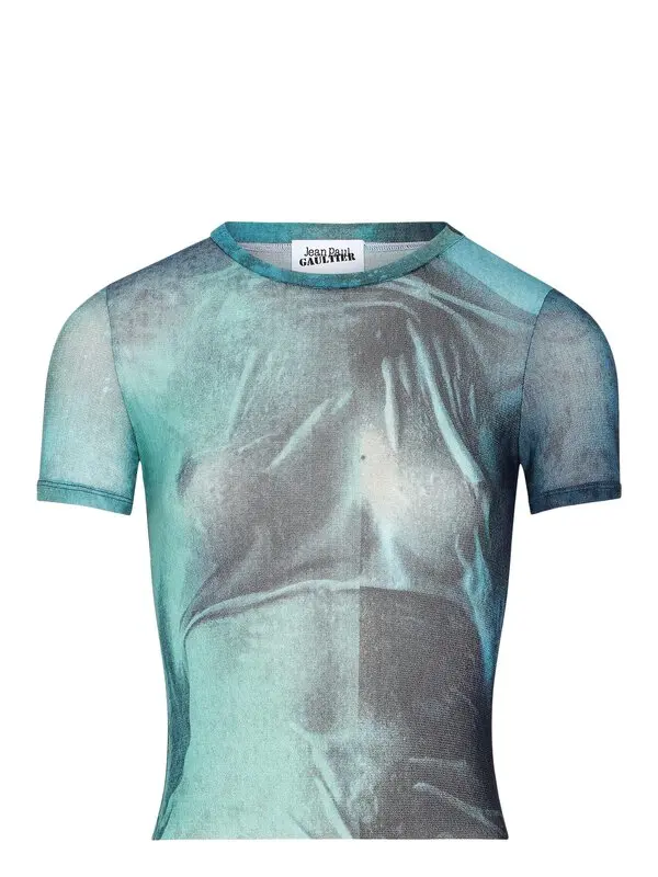 Jean Paul Gaultier Water Printed Tee - Blue